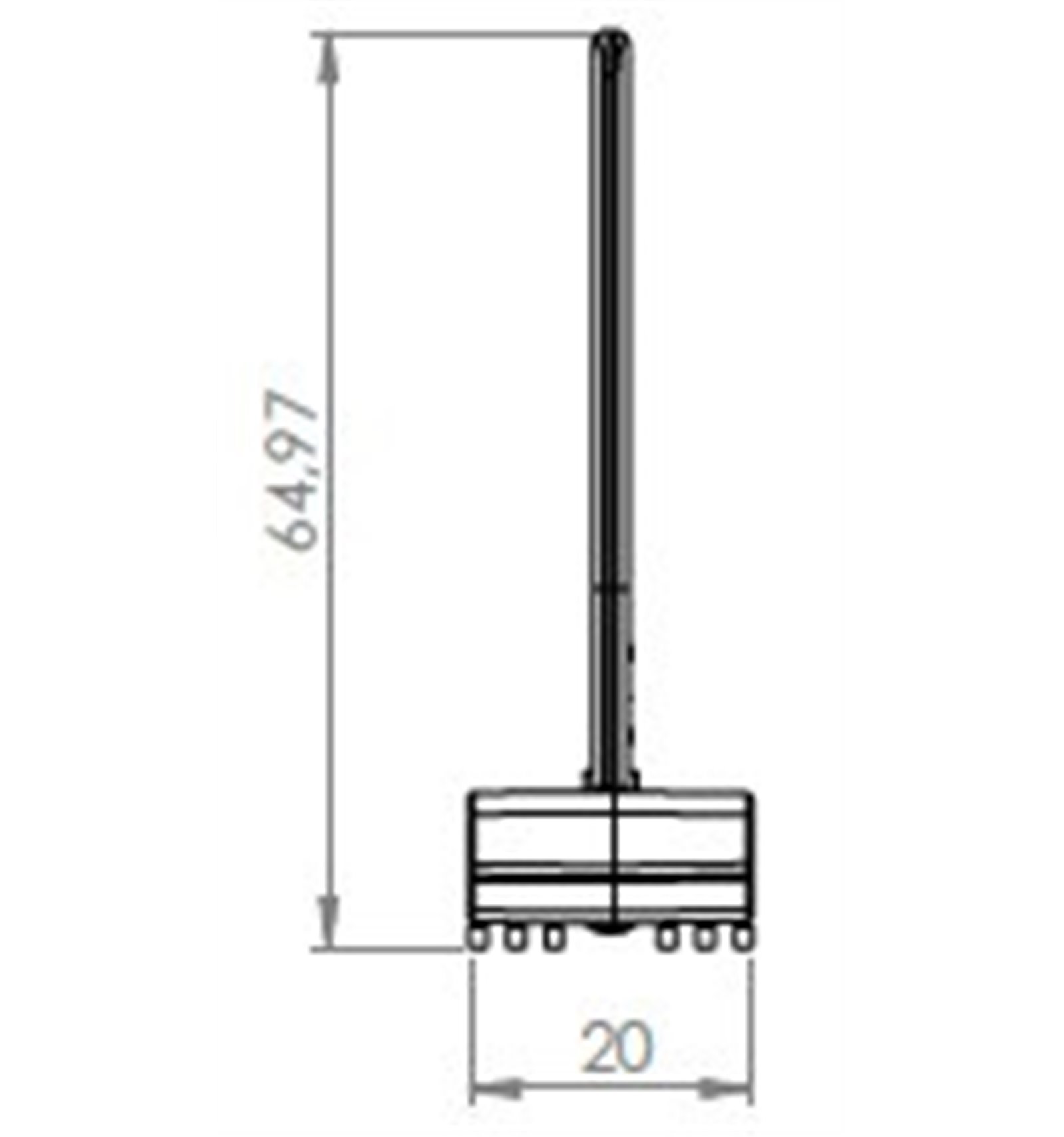 Separator final C60 64 mm inaltime, baza 20 mm la bestore.ro